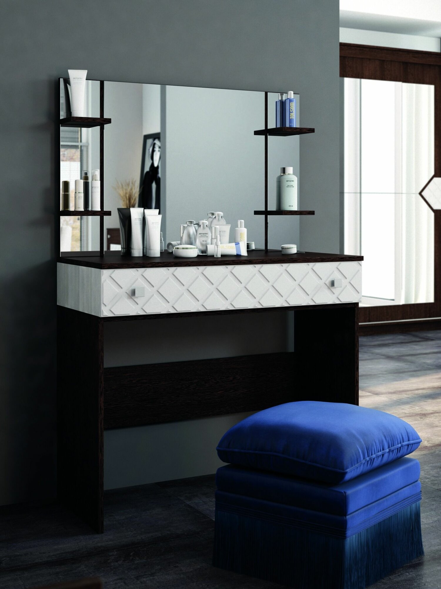 ЛДСП Трюмо николь Венге-Лиственница светлая (Эра)