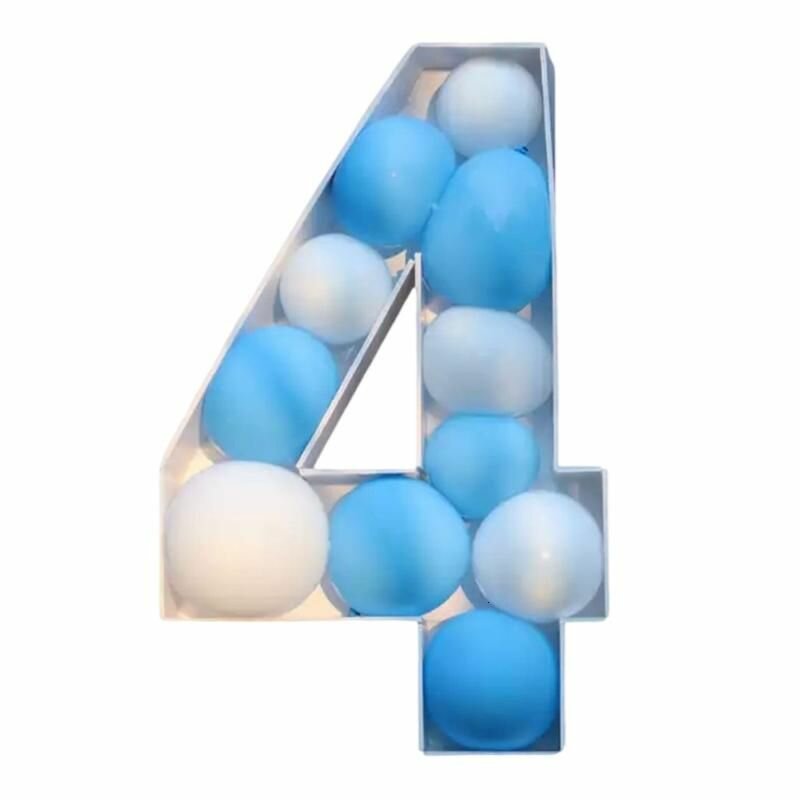 3D Латексные цифры для украшения, 4 - длина 93 см