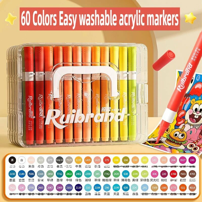 Акриловые краски 60 цветов для рисования 60 Colors PRO