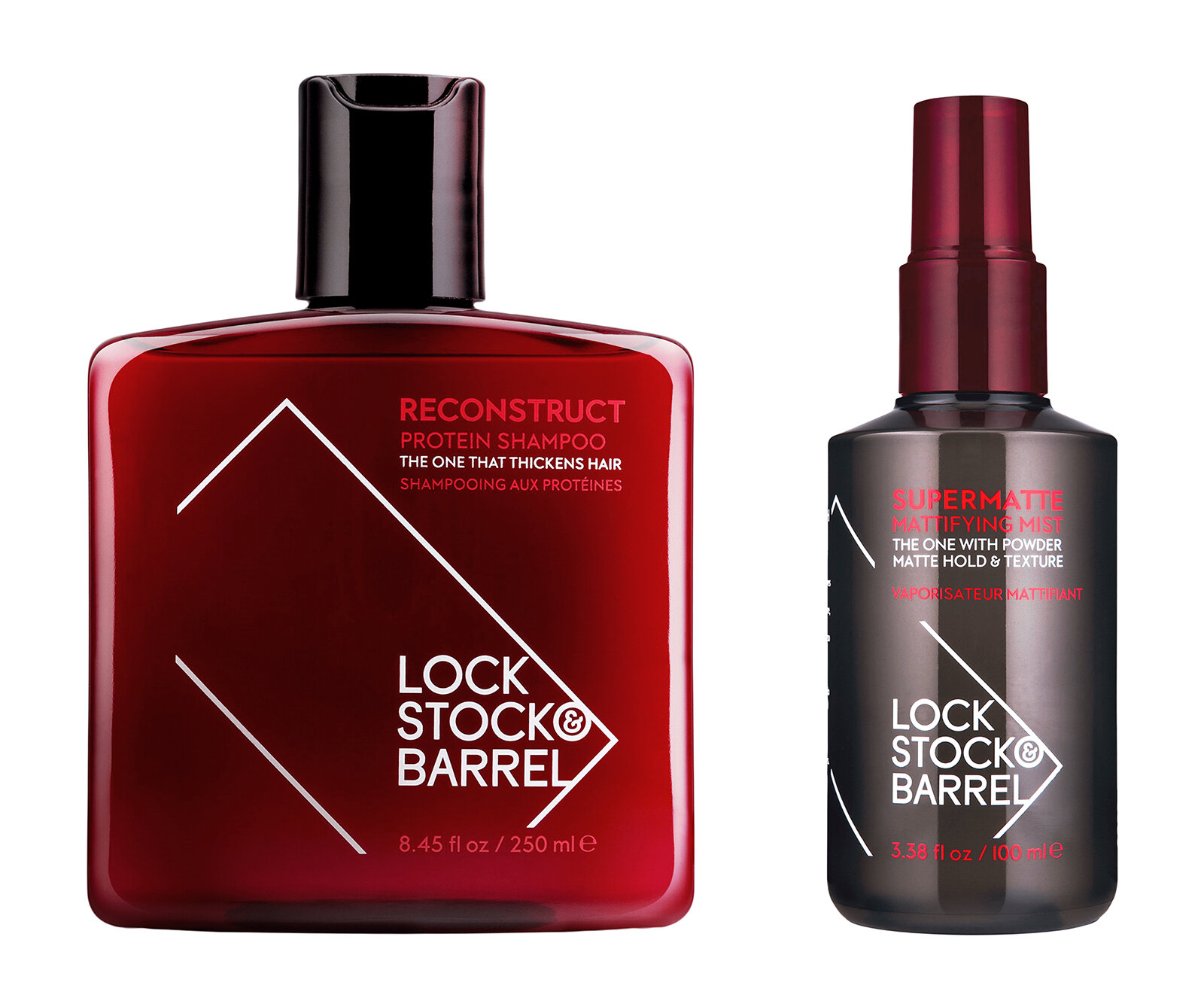 Набор Lock Stock & Barrel "The Step to Perfection", шампунь, спрей, для всех типов волос