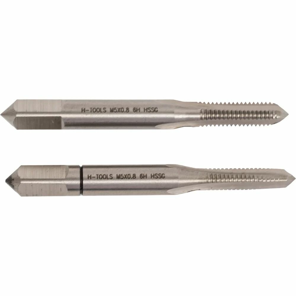 Набор метчиков из 2-х шт. H-Tools М5 шаг 0.8мм DIN352 HSS-G 230050TXHT-2