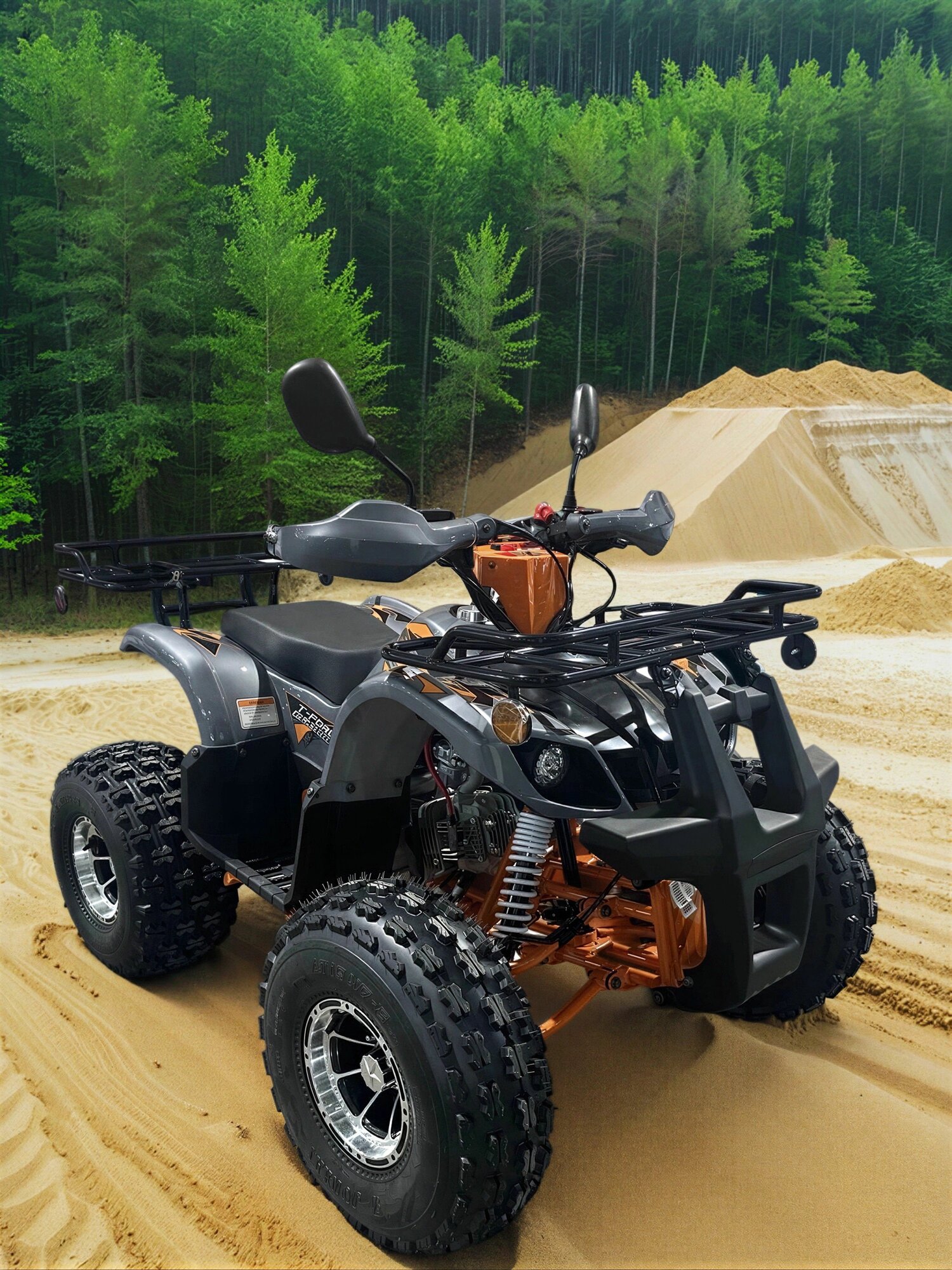 Квадроцикл TERMIT TT CROSS 125 см3 ORANGE & GREY (полуавтомат 3+1R)