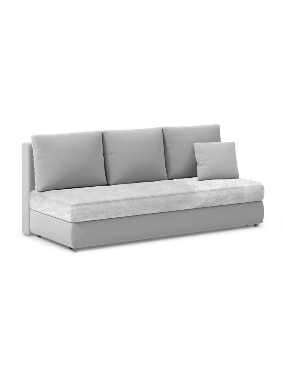 Чехол на сиденье для дивана евро-книжки Бруклин молочный, стрейчевый велюр, Виктория Хоум Декор