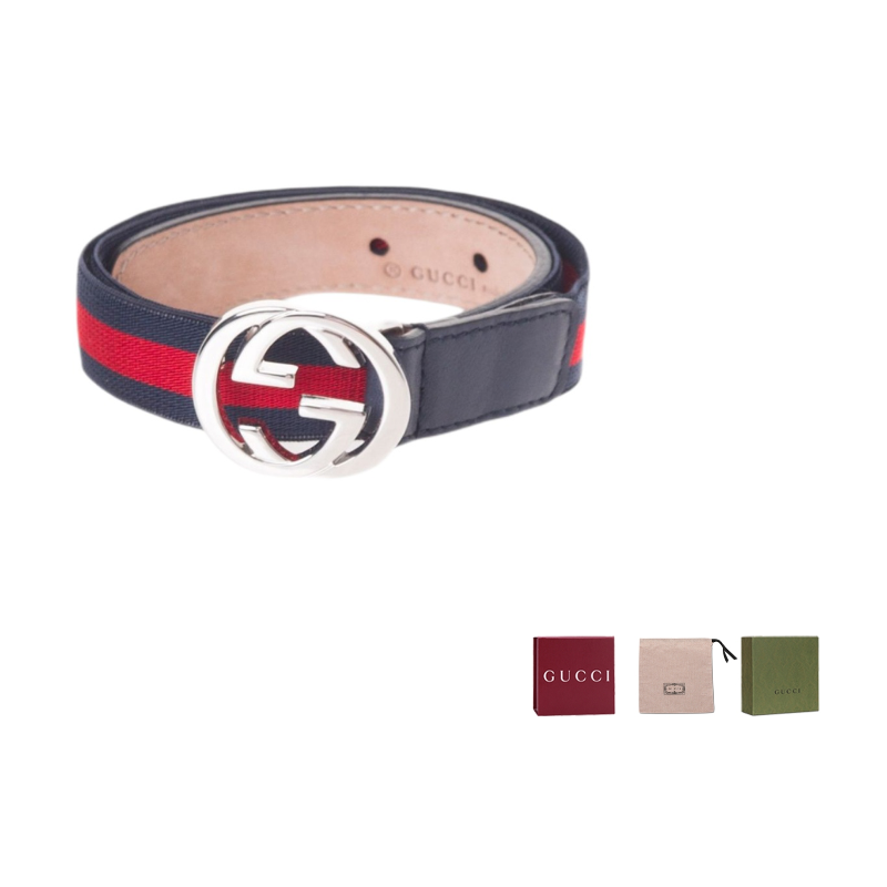 GUCCI INTERLOCKING из нейлона резиновый ремешок детский красный синий ширина корпуса 2 см L