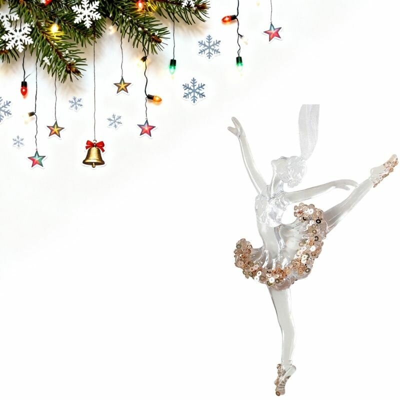 Рождественская Акриловая Подвеска В Виде Снежинки