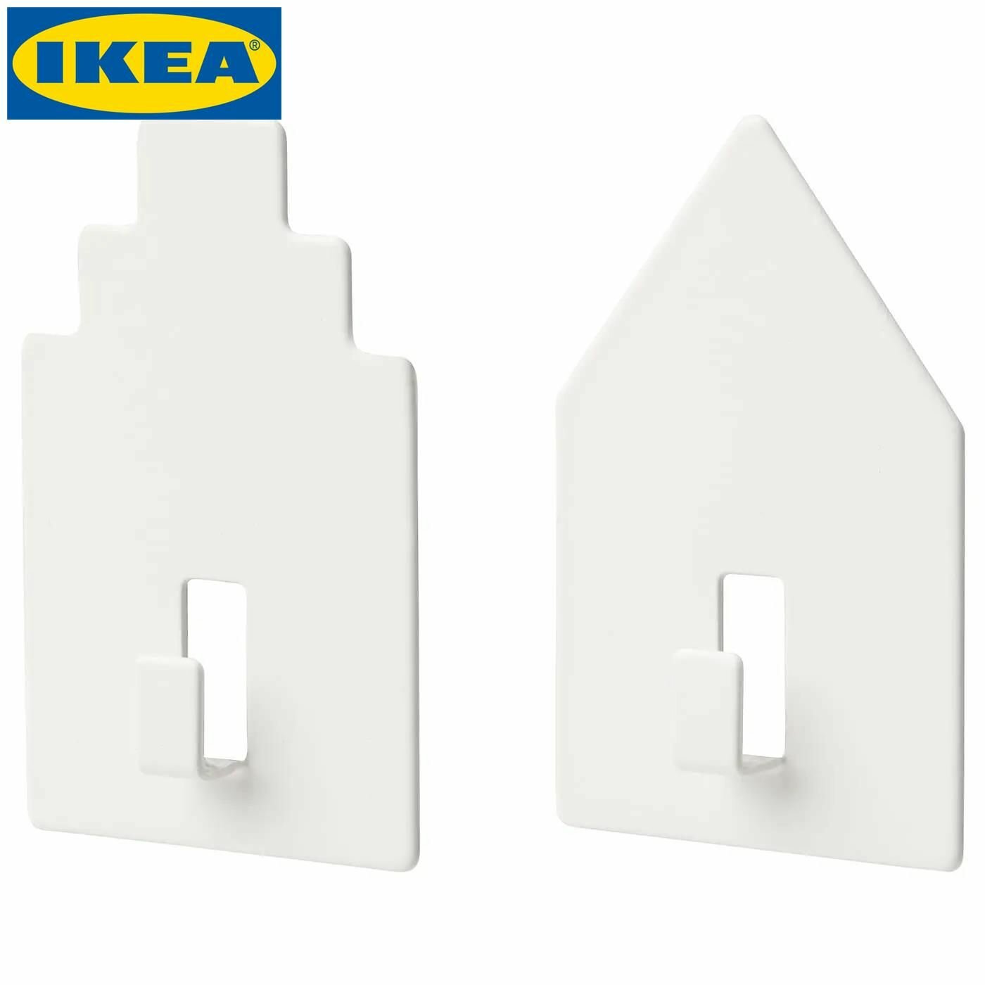 IKEA Крючок самоклеящийся TIPPVAGN дом/белый