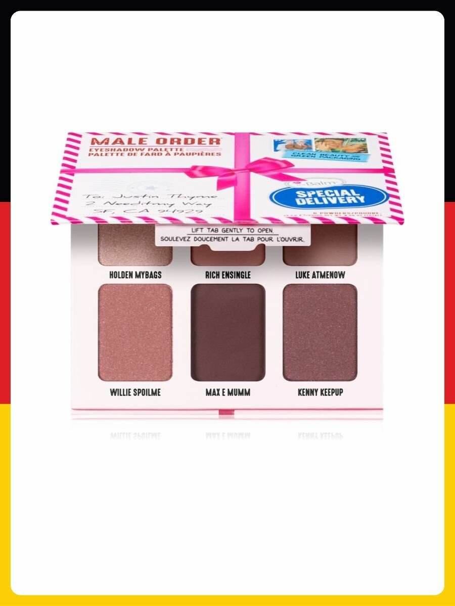 Тени для век theBalm Male Order Special Delivery Eyeshadow Palette, 13,2 г