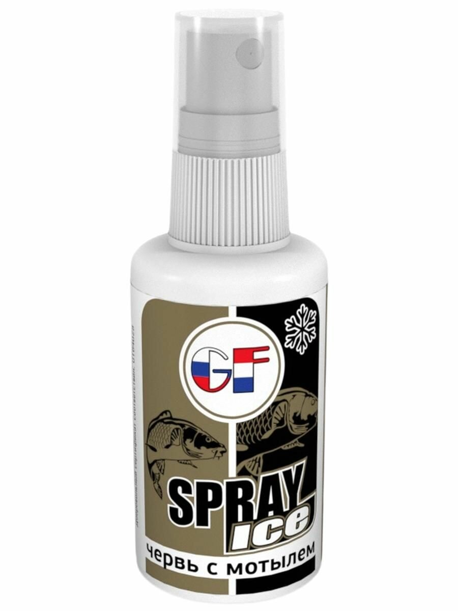 Спрей Greenfishing "Червь с Мотылем", для зимней рыбалки, 50мл