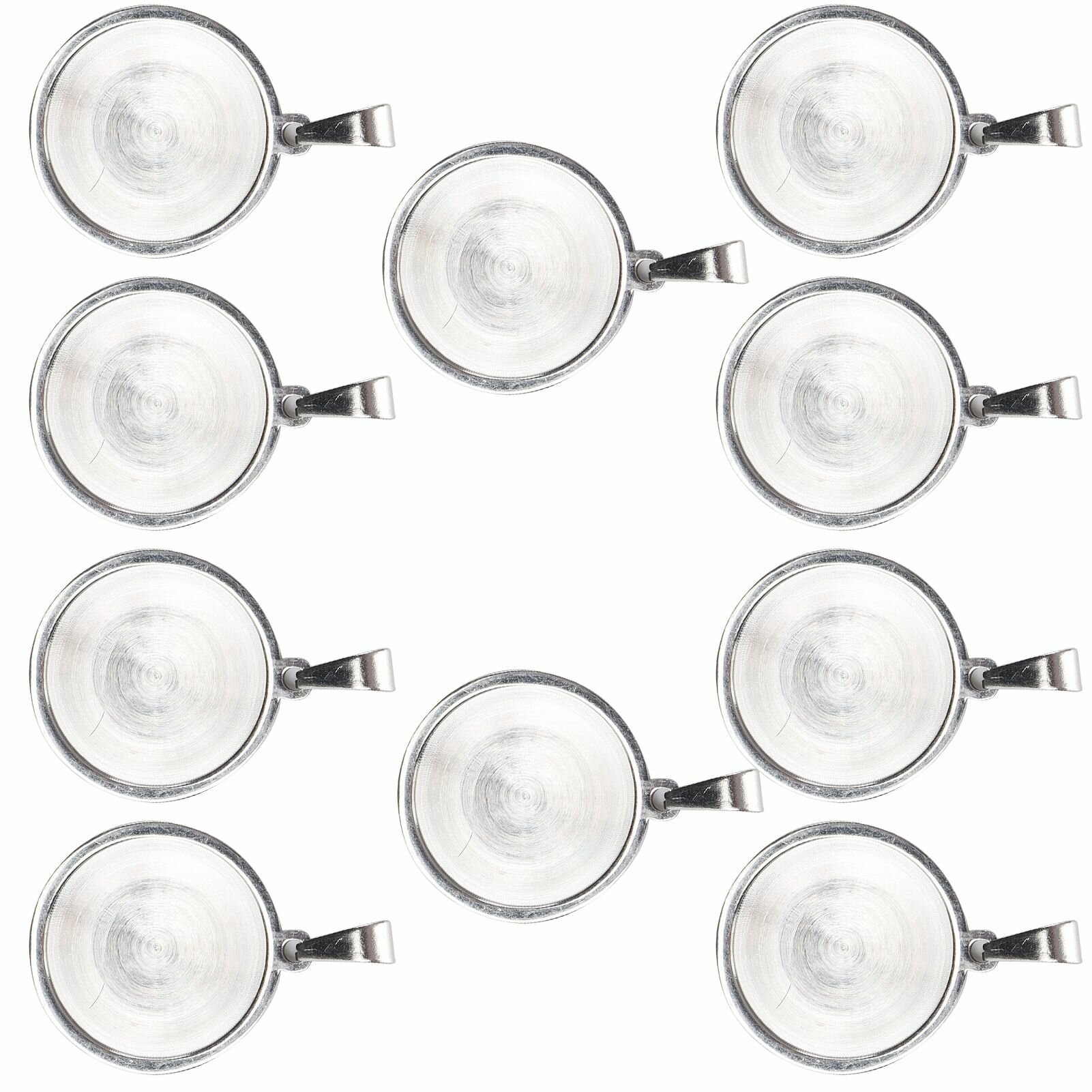 10 шт 20 мм круглые подвески из нержавеющей стали для DIY украшений, экологически чистые и безопасные