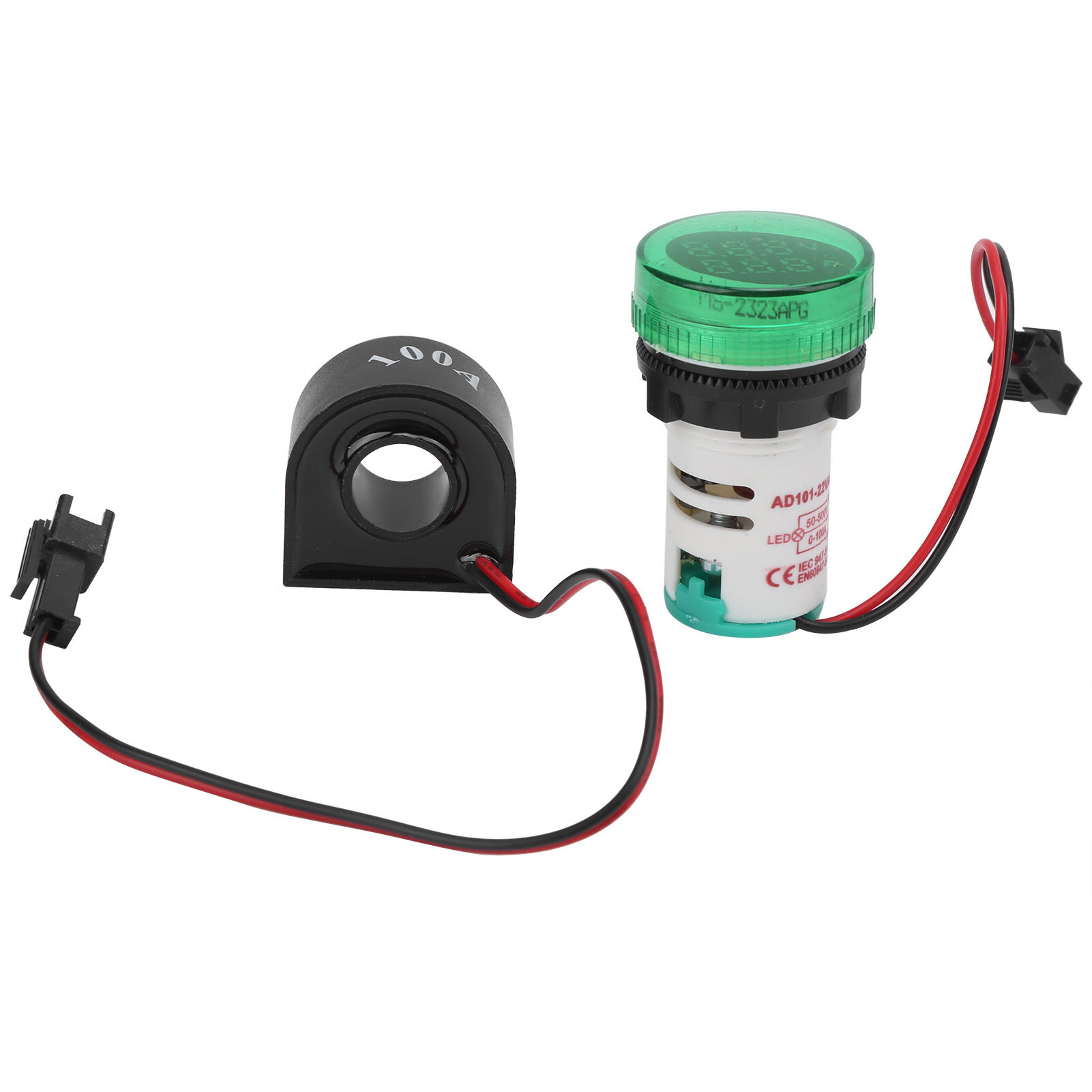 AD101‑22VAM Indicator Light Voltage Current Dual Display AC50‑500V 0‑100AGreen