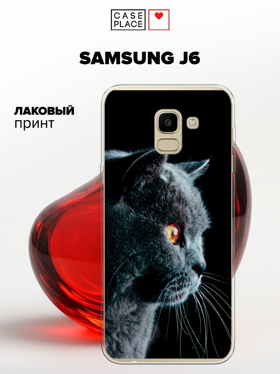 Силиконовый чехол на Samsung Galaxy J6 2018 / Самсунг Галакси Джей 6 2018 с принтом Благородный кот британец