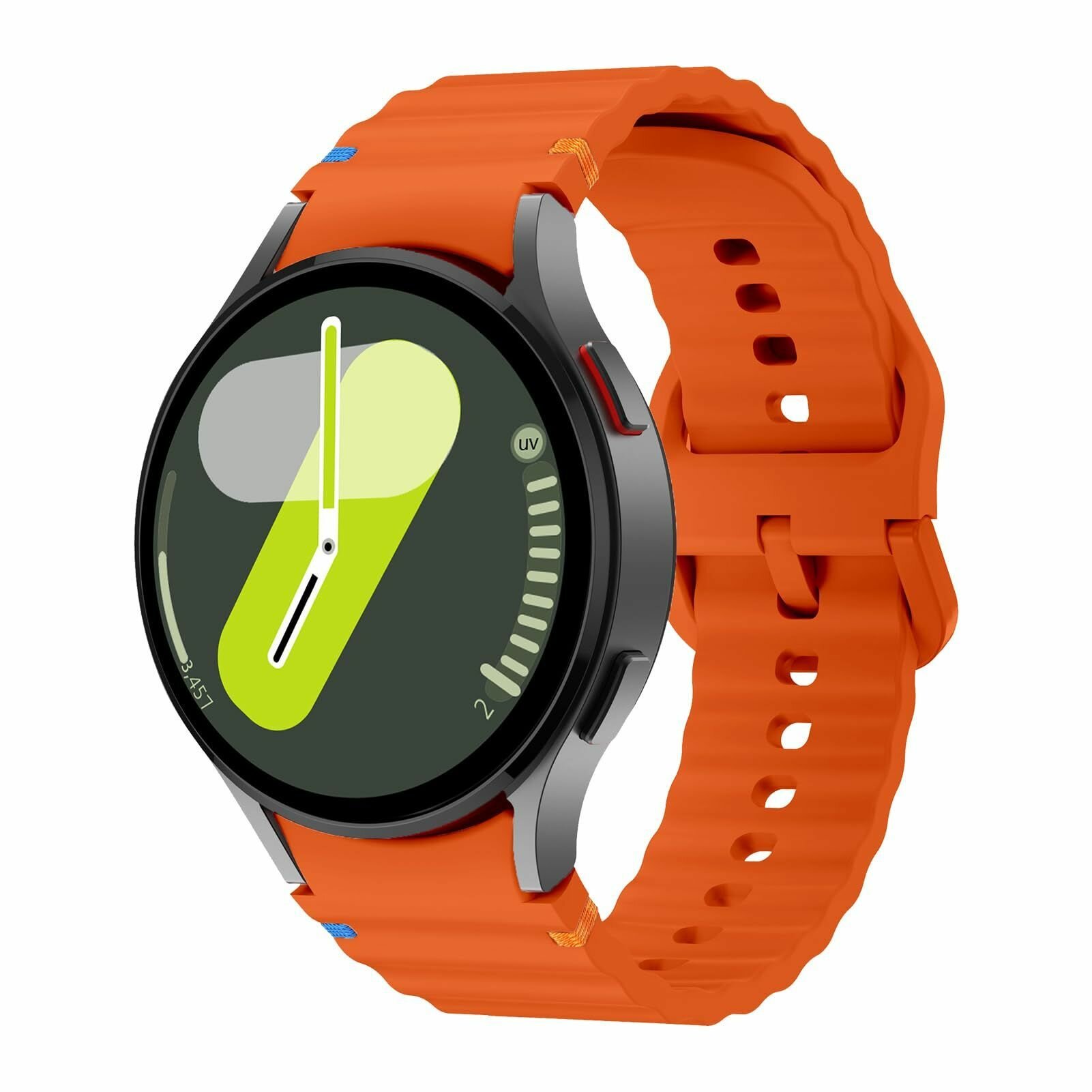 Силиконовый ремень Для Samsung Galaxy Watch 7 6 5 4 40 мм 44 мм 47 мм 42 мм 46 мм, бесшовный силиконовый ремешок