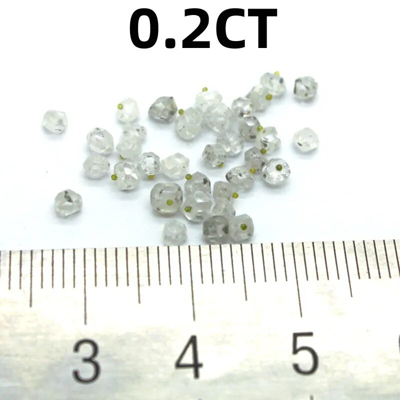 Синтетический белый бриллиантовый камень для изготовления ювелирных изделий, созданный в лаборатории CVD HTPT, бриллианты, твердый искусственный гранулы, драгоценный камень, 1 шт. 0.2ct 1PC