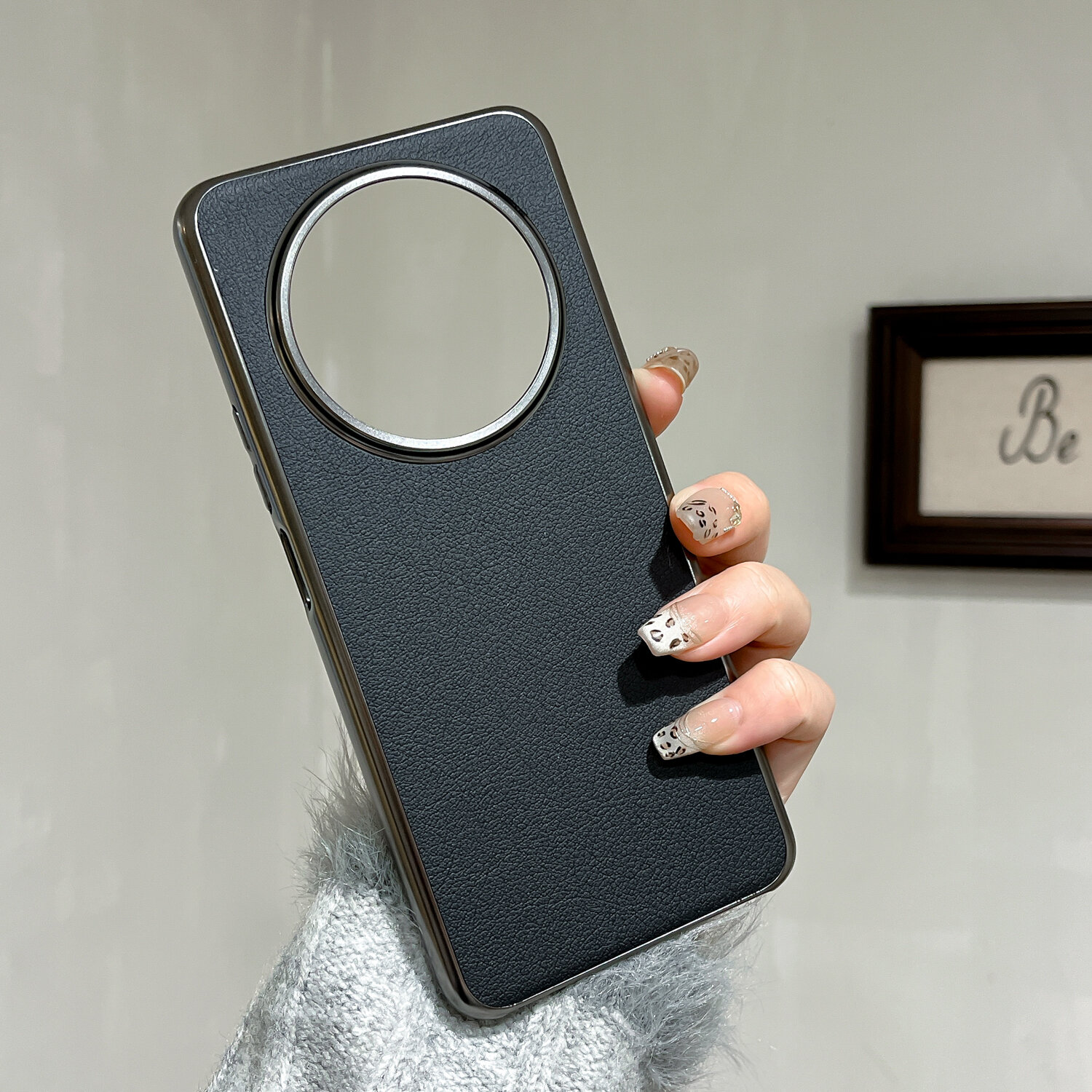 Чехол Для Honor X9C/Хонор Икс9С, soft touch, чехол-кардиомонитор, искусственная кожа, поликарбонат (PC), защита камеры, ударопрочный, усиленные углы, Honor, Honor X9C, black,