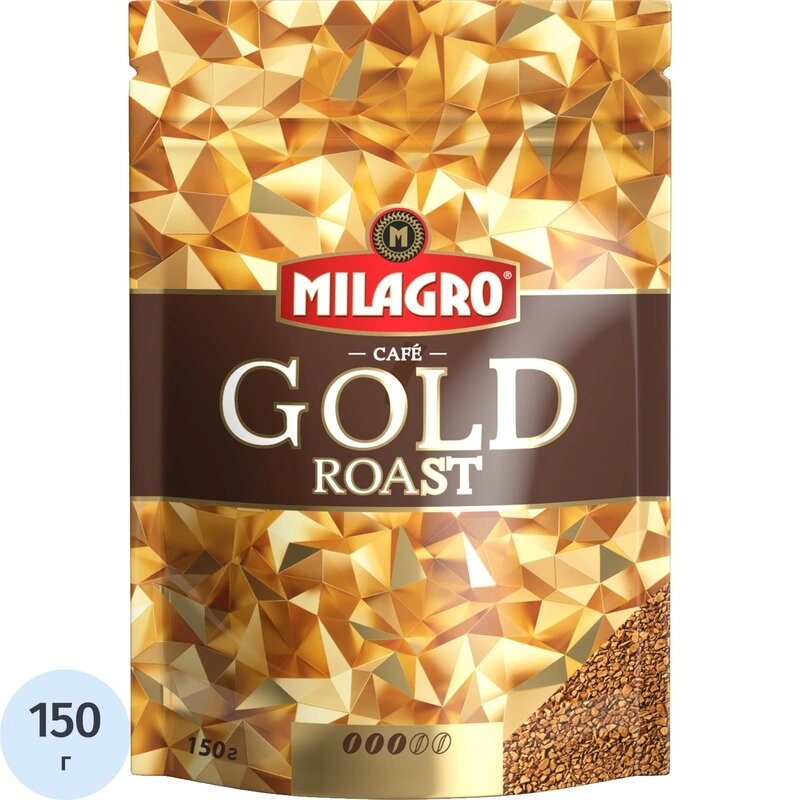 Кофе Milagro Gold Roast растворимый, пакет, 150г