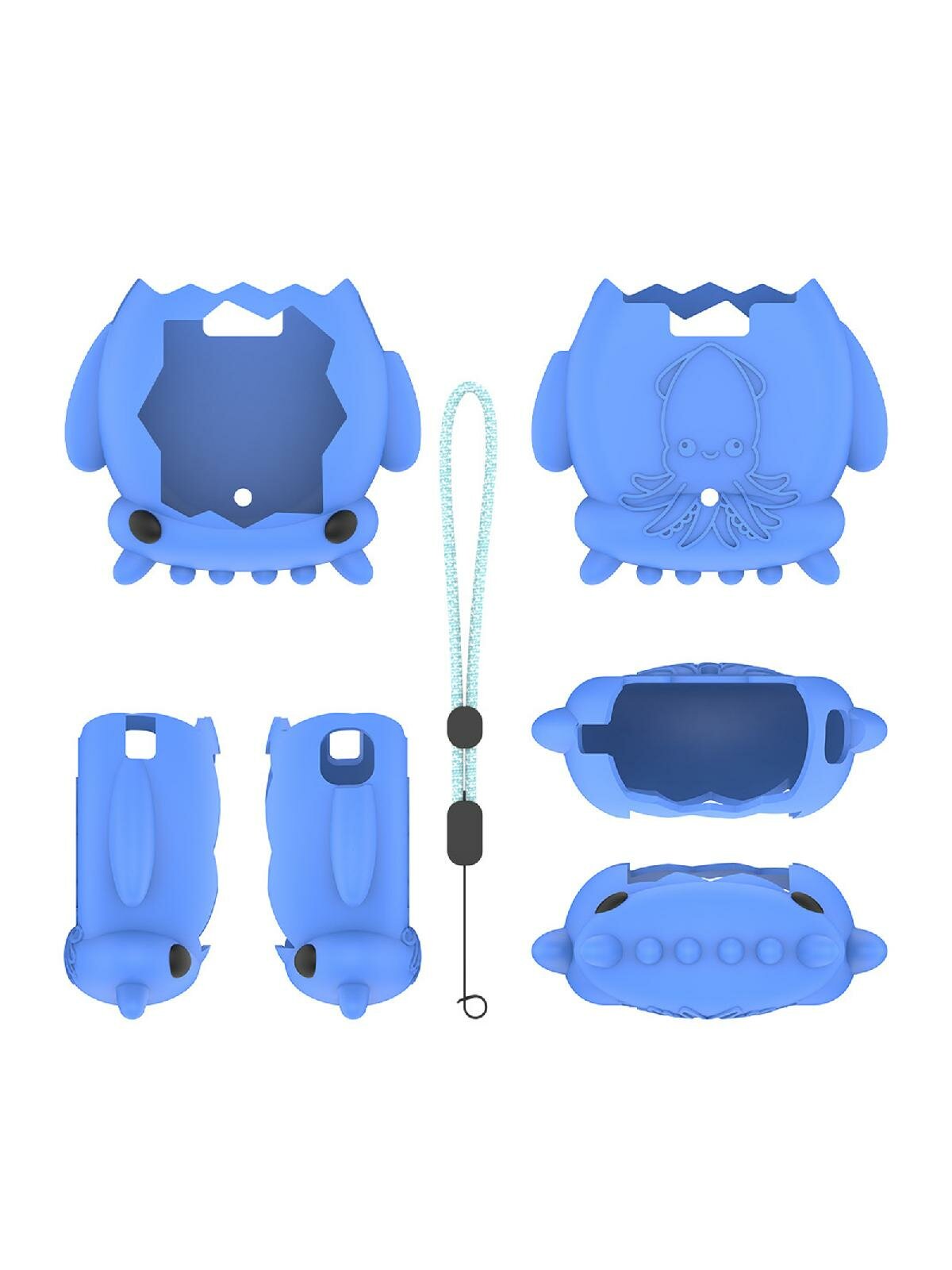 Мягкий безопасный силиконовый защитный чехол в виде кальмара для электронного питомца