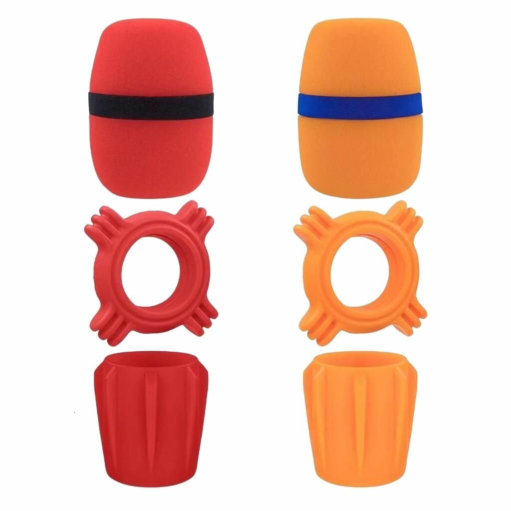 Микрофон чехол для микрофона ktv с защитой от падения защитный чехол для микрофона-3 предмета красный 1 + оранжевый 1 2 комплекта