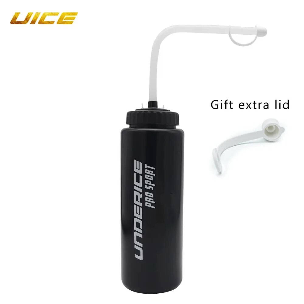 UICE хоккейная бутылка для воды 1000 мл белая Черный, Black A