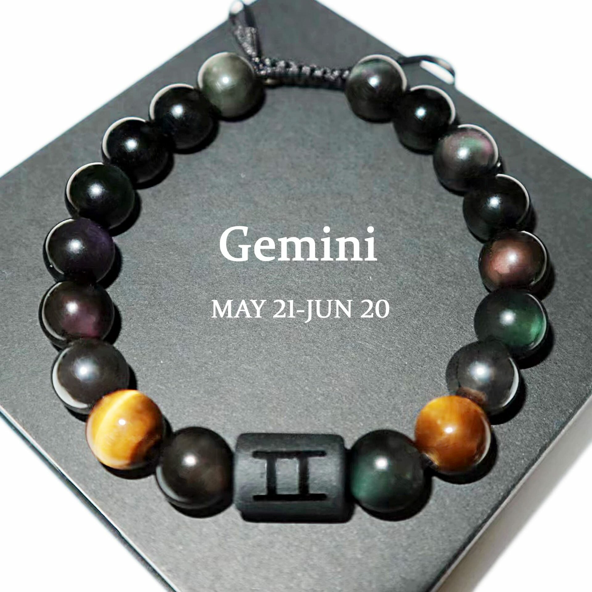 Браслет для гадания, YM Зодиак Обсидиан Кристалл Удача Фортуна