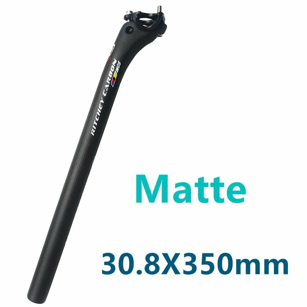 Подседельный штырь Ritchey Carbon 27,2/30,8/31,6 мм матовый/глянцевый 3k Fiber MTB/Road Light 350/400 мм
