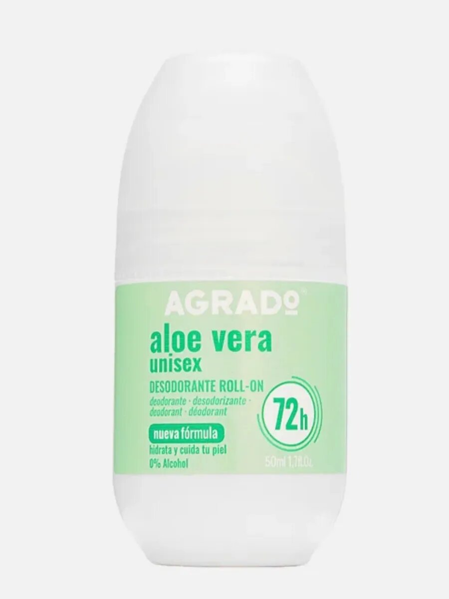 Дезодорант-антиперспирант шариковый AGRADO aloe vera unisex