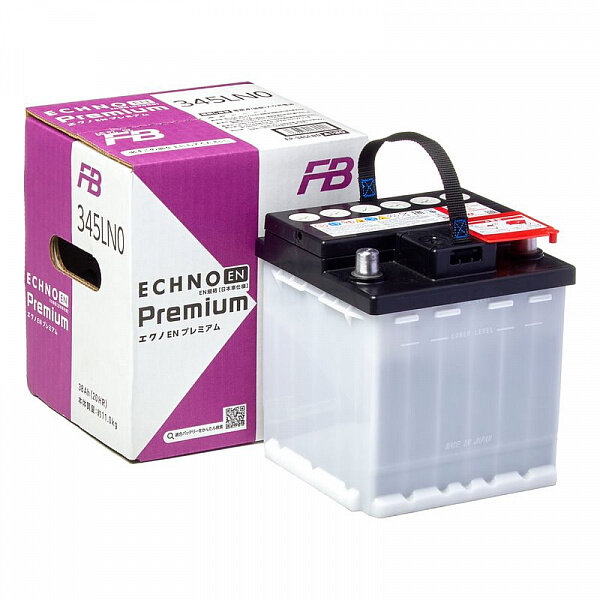 Аккумулятор автомобильный Furukawa Battery ECHNO 345LN0 EFB 6СТ-38 обр. 175x175x190