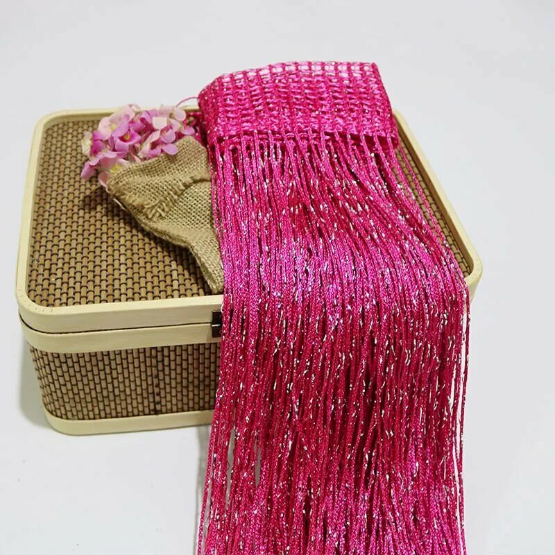 Занавеска на дверь из бусин 100x200 см фуксия