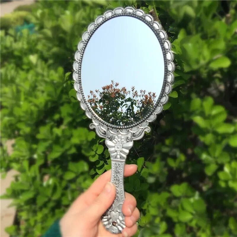 Винтажное ручное зеркало Silver