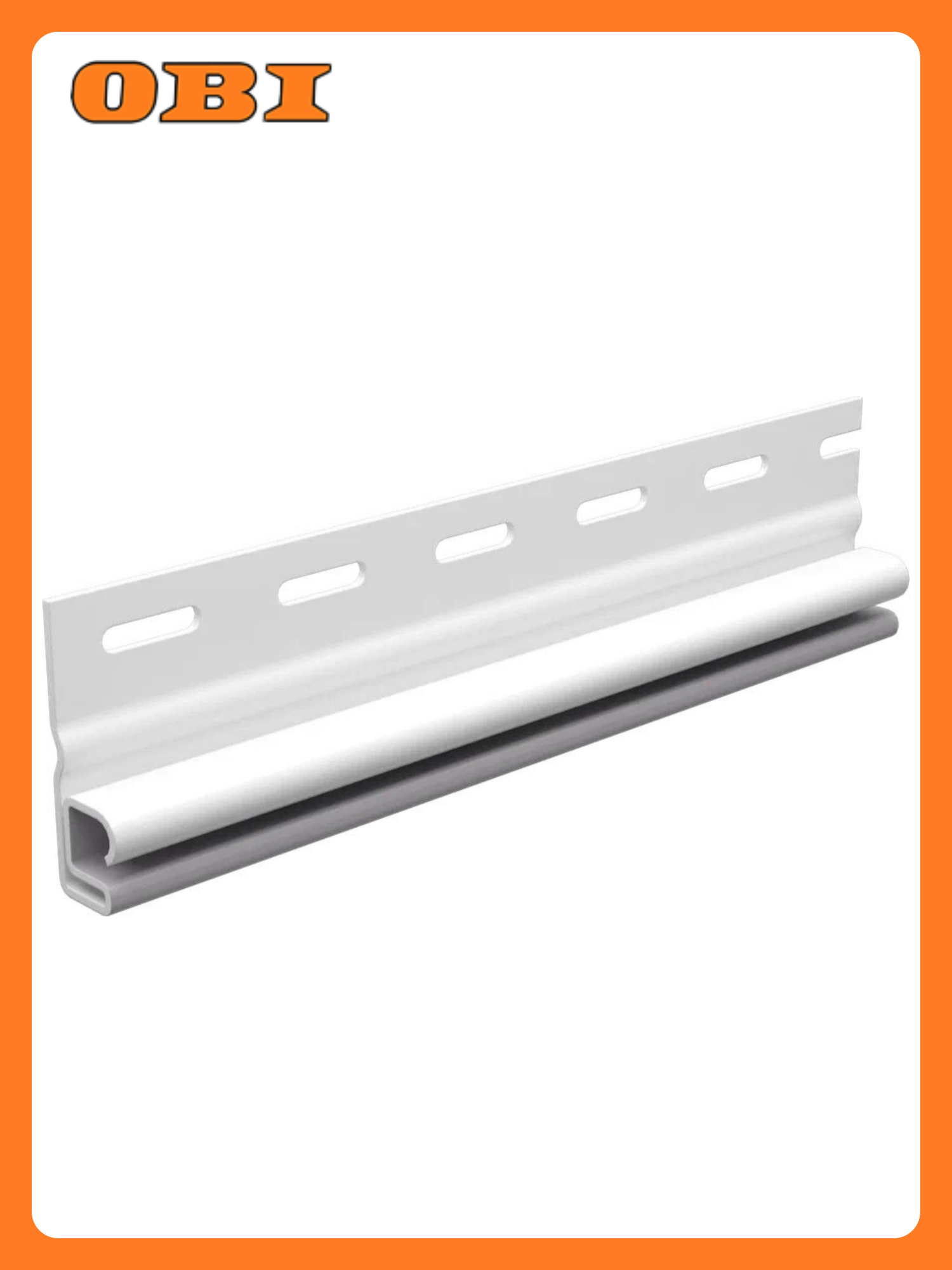 Стартовый профиль LUX, для сайдинга, под камень, винил, белый, 30 см