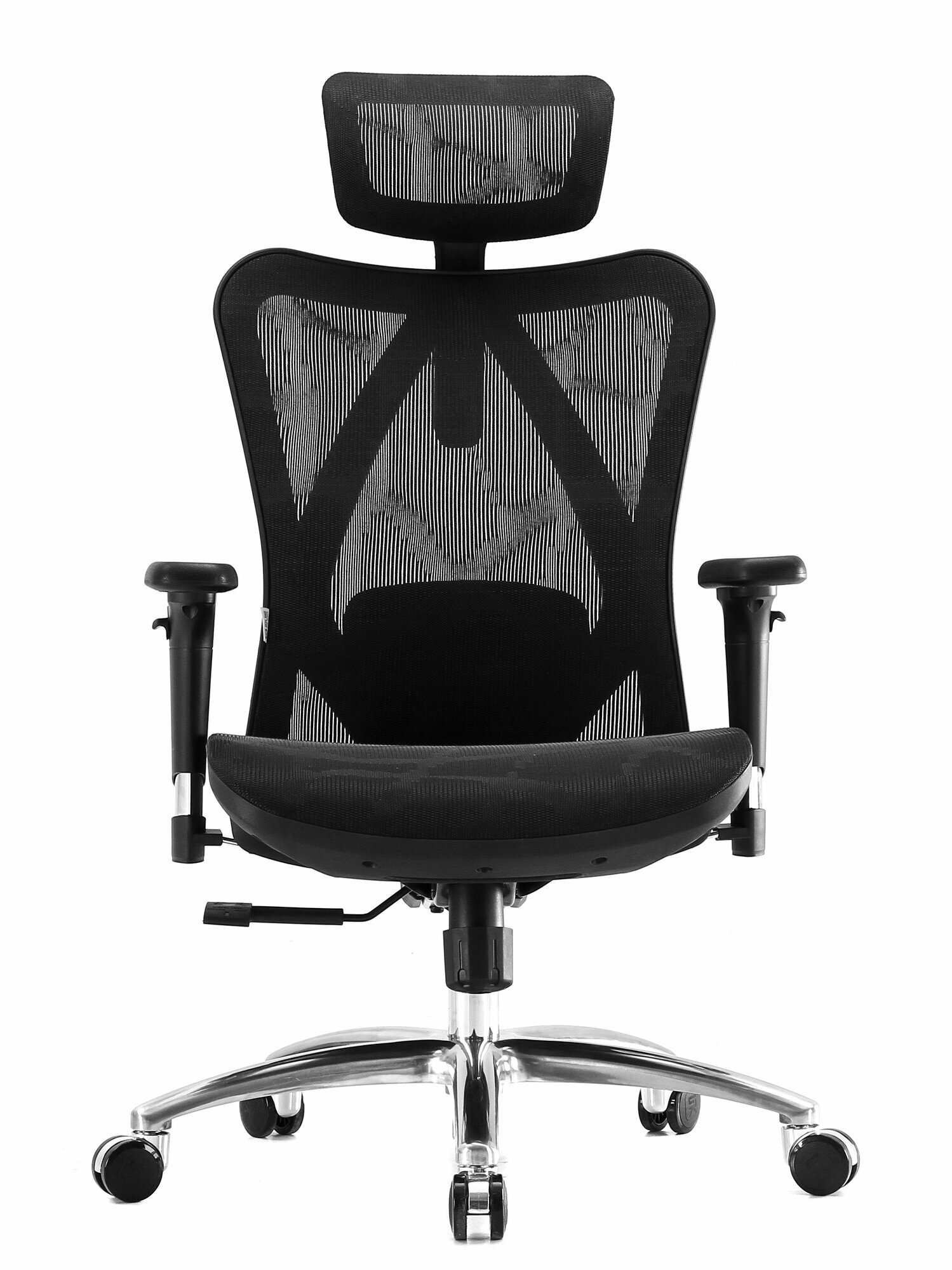 Кресло компьютерное SIHOO M57 (2D поясничный упор, сетка, чёрный)