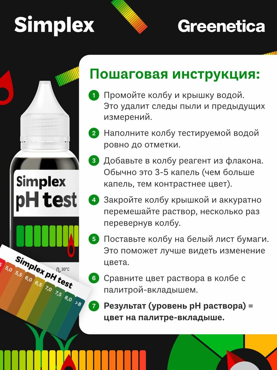 Индикатор кислотности Simplex pH test 30 мл — фото 1