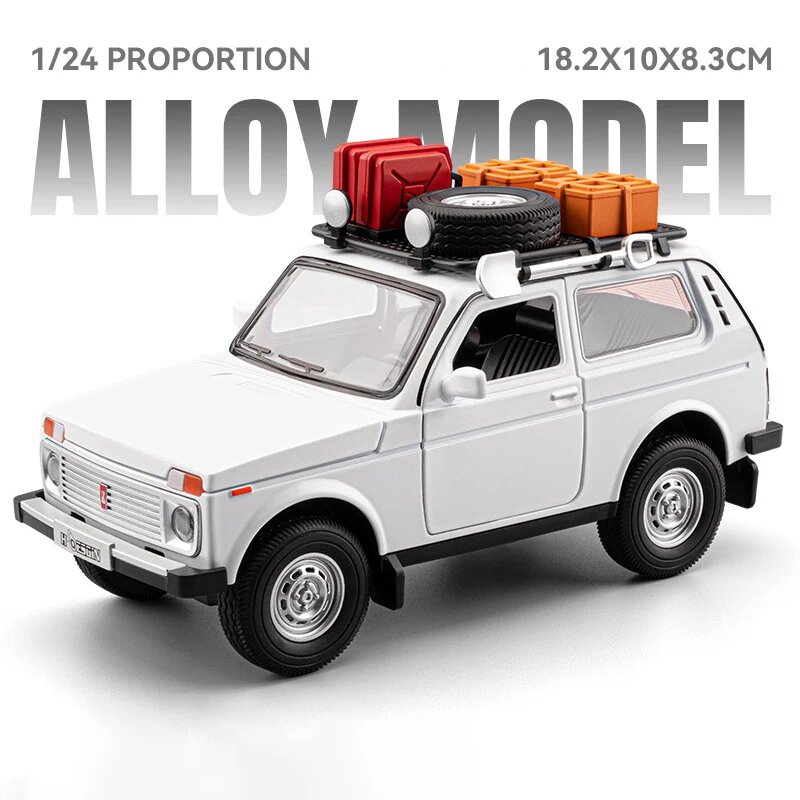 Модель автомобиля Muwanzhi LADA NIVA WILD VERSION 1:24 White