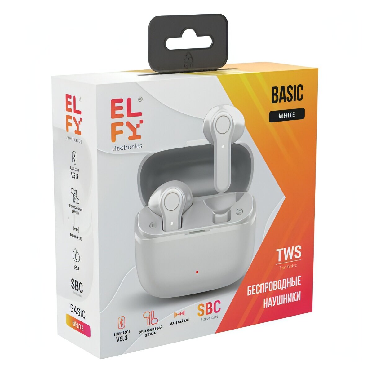 Наушники True Wireless ELFY EPA-BASIC-WH-M White — фото 1