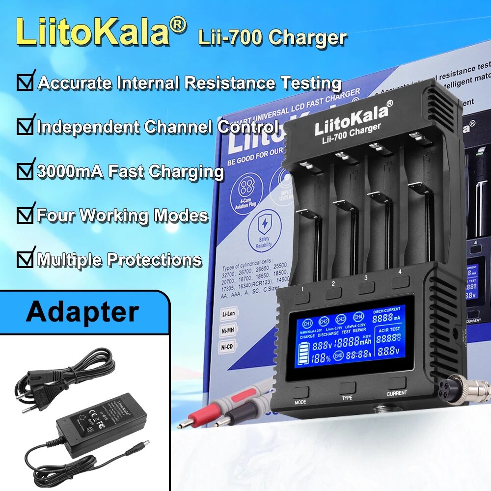 Liitokala Lii-700 Зарядное устройство для аккумуляторов
