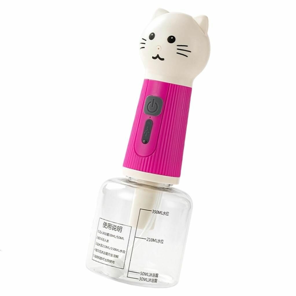 Автоматическая ABS ванна для питомцев с пузырьками, Розово-красный