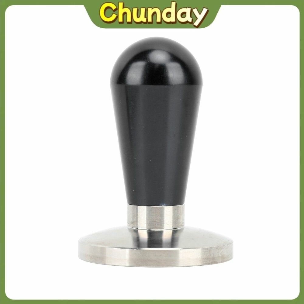 Трамбовка для кофе 58 мм, черная, с эргономичной ручкой из алюминиевого сплава.