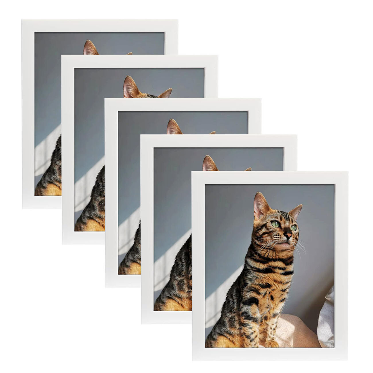 Рамка для фотографии 8x10 дюймов, набор из 2 штук, из дерева, для стены вертикально или горизонтально, для фотографии, постера, для стены или настольного использования, черный, размер 8 дюймов (20*25см), материал ДСП, обработка штамповка, с пластиковым