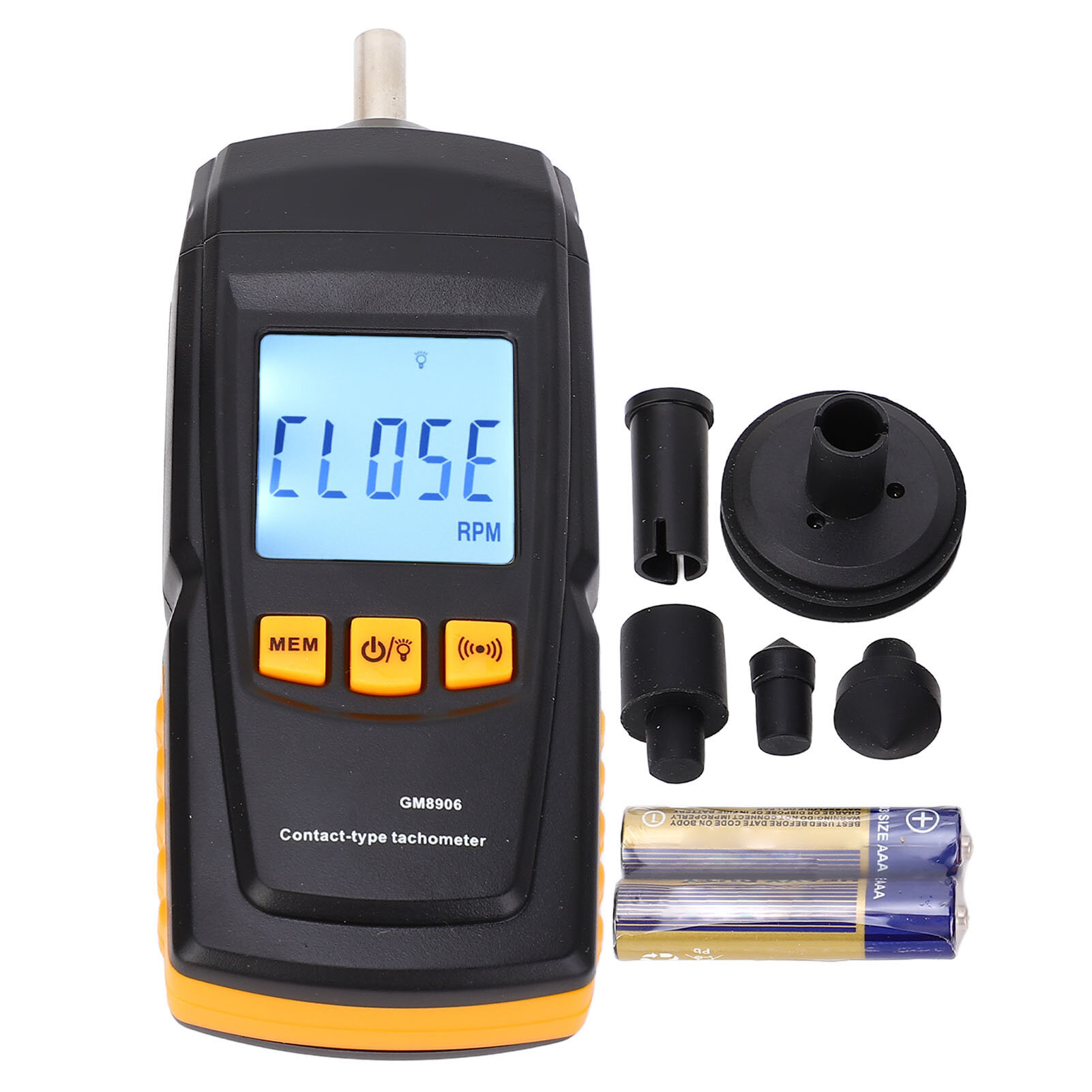 GM8906 Контактный тахометр цифровой вращение линейное измерение скорости ручной революции для двигателя и вентилятора