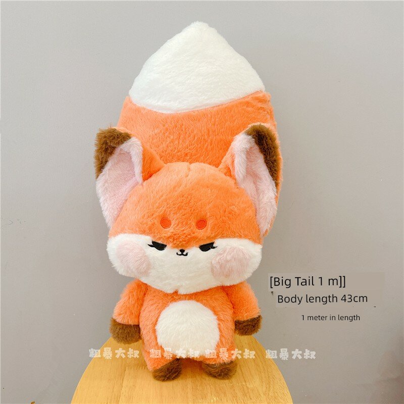 Милая кукла Дуду Лиса, мягкая игрушка, большой хвост, маленькая кукла лисы, кукла для мужчин и женщин, подарок