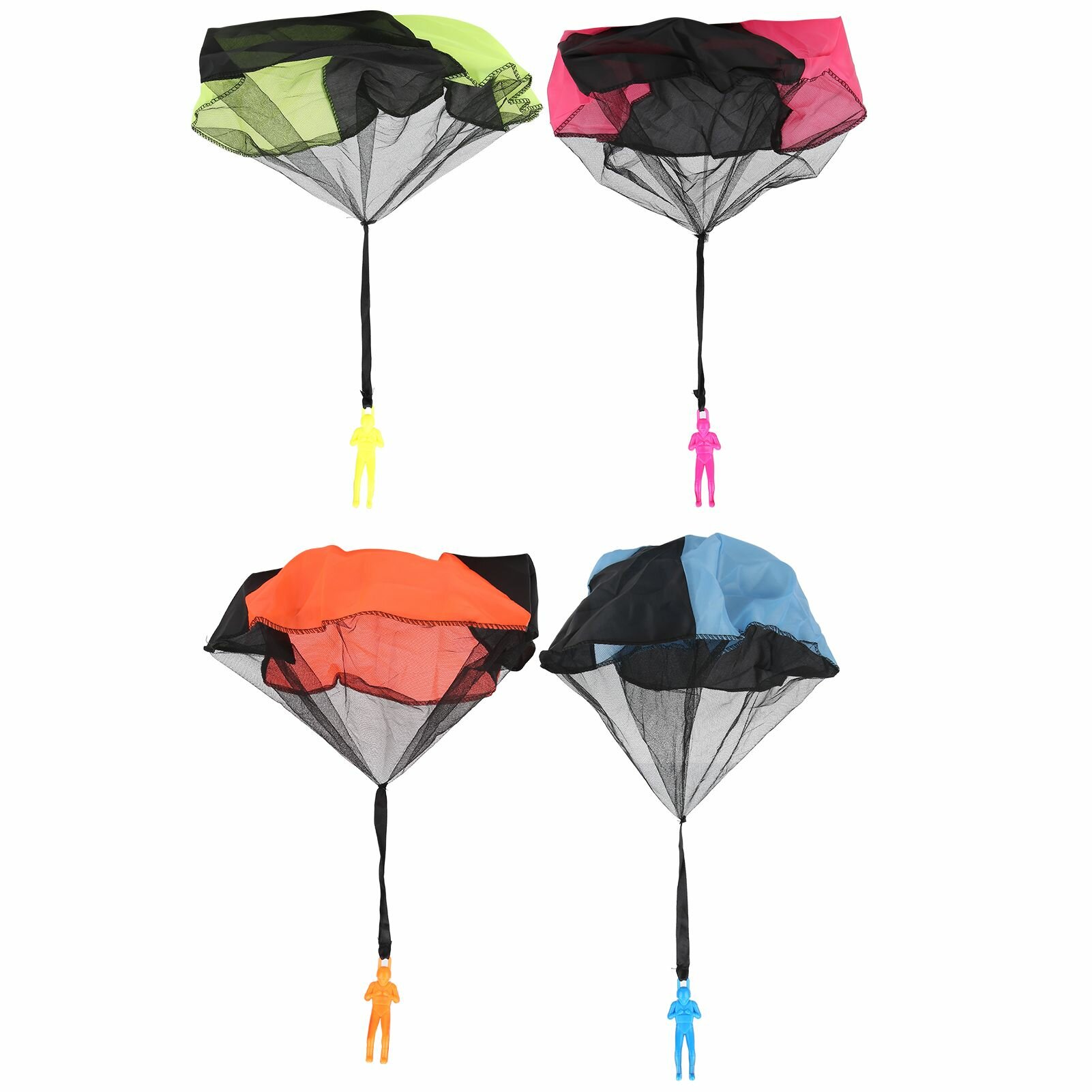 4 ручных парашюта с солдатиками, спортивная игра для улицы.
