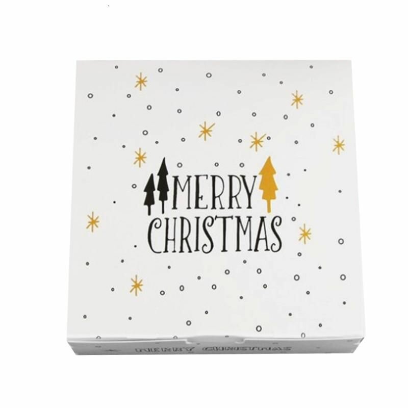 1 набор из 10 штук, рождественская подарочная коробка-D