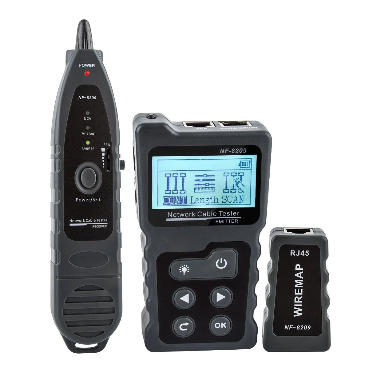 Тестер сетевых кабелей NOYAFA NF-8209 NF-488