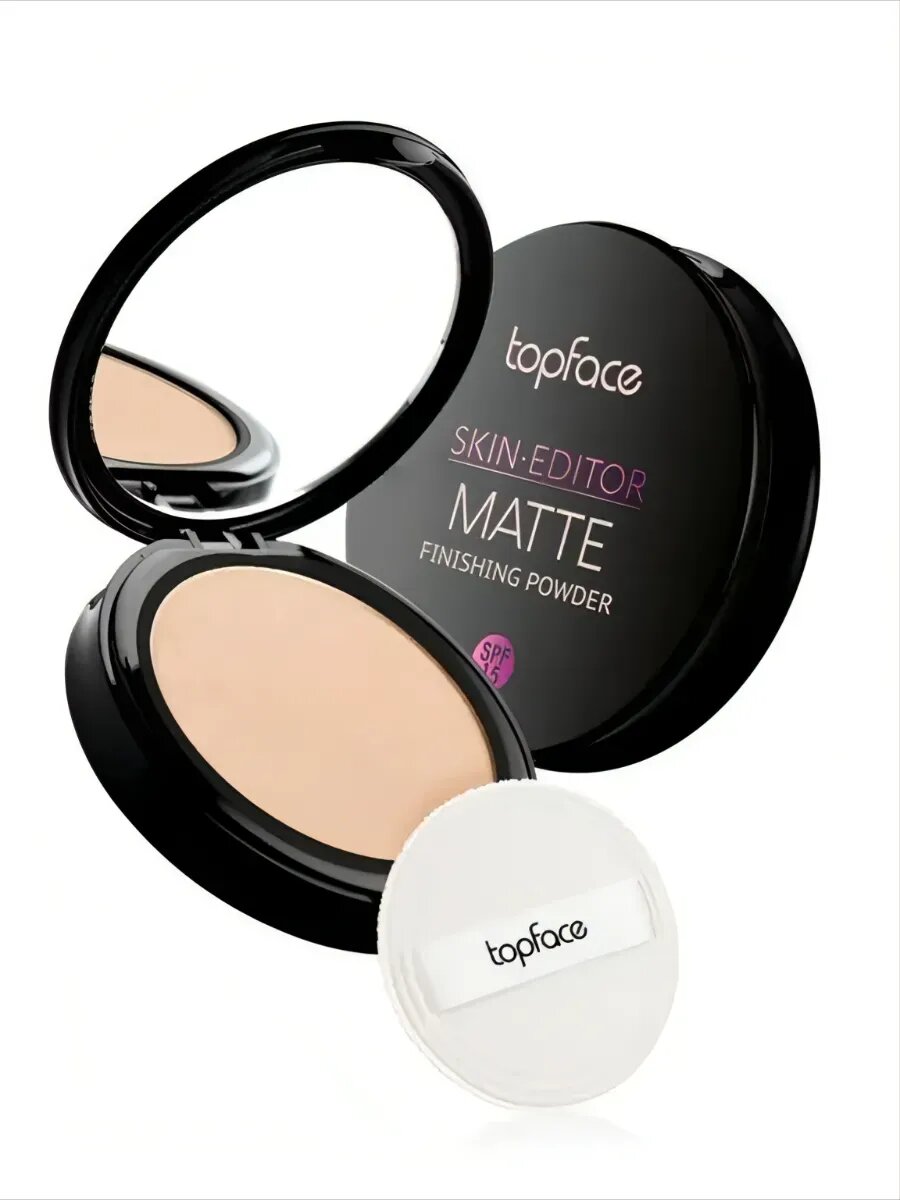 Пудра Topface Skin Editor Matte Finishing Powder, Компактная матовая, 005