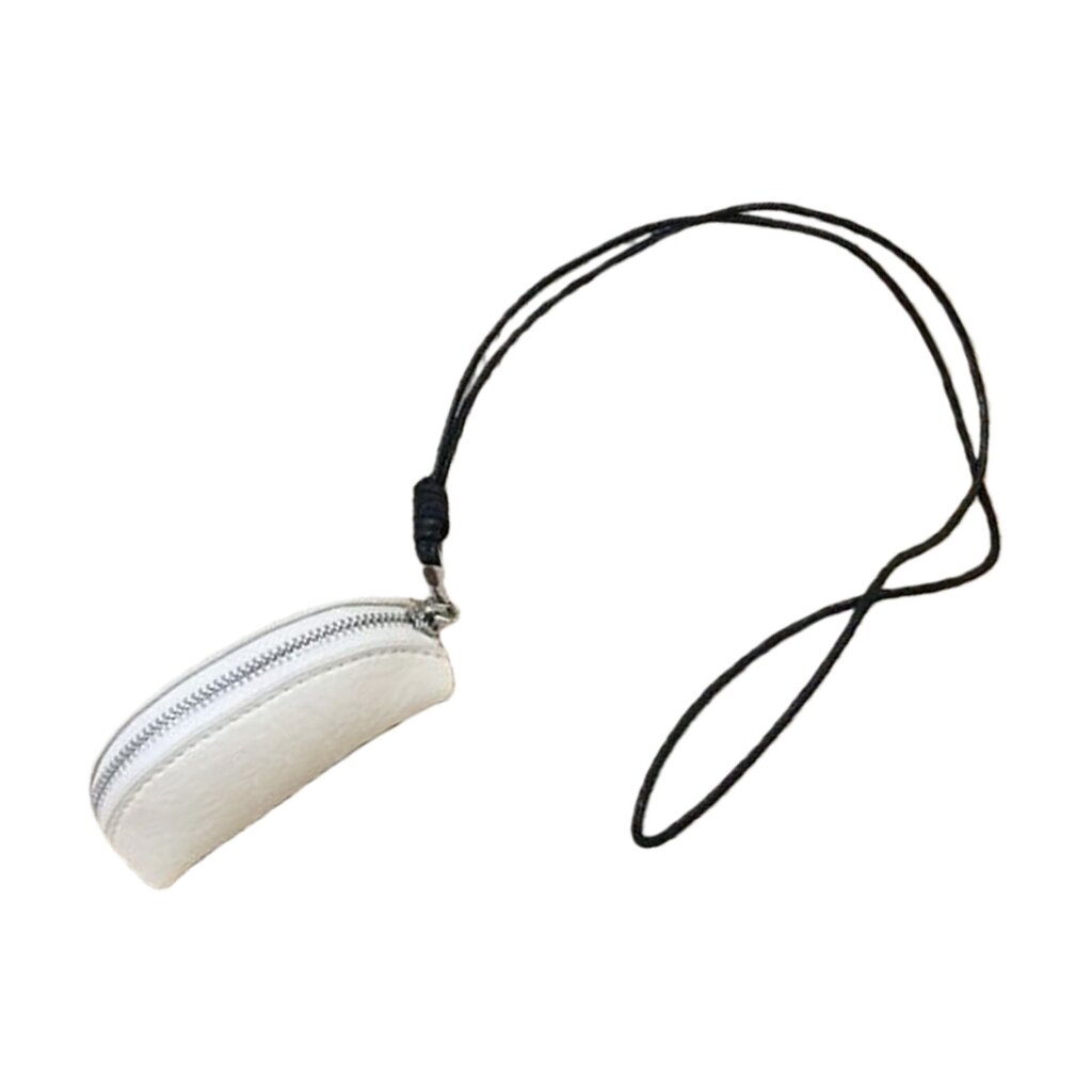 Подвесной шейный кошелек для монет, компактный, портативный, сумка для хранения, защитный чехол для ключей от машины, подвеска в виде сумочки для губной помады-белый