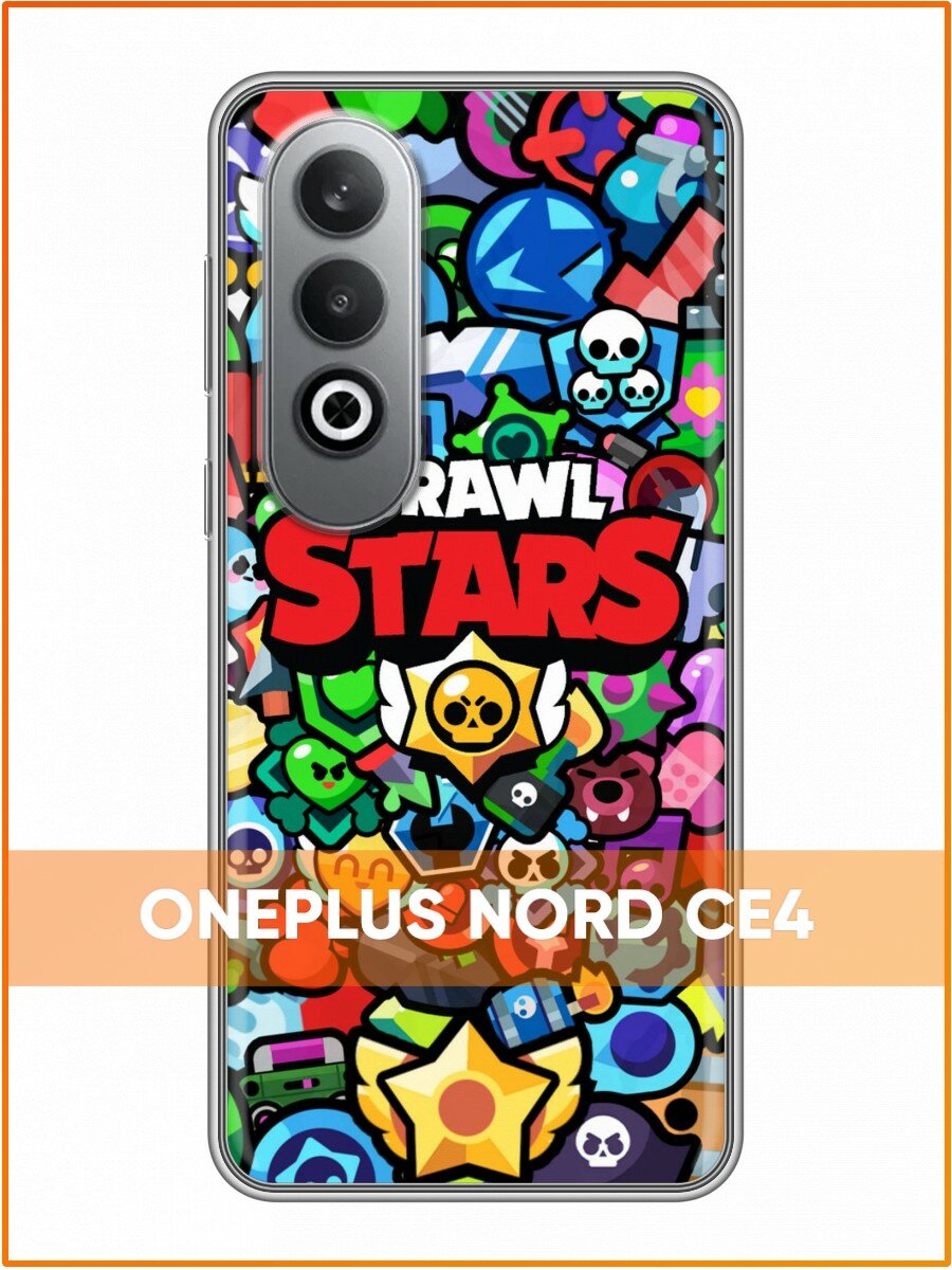 Чехол для OnePlus Nord CE4 с принтом для мальчиков Brawl Stars (ВанПлюс Норд СЕ 4)