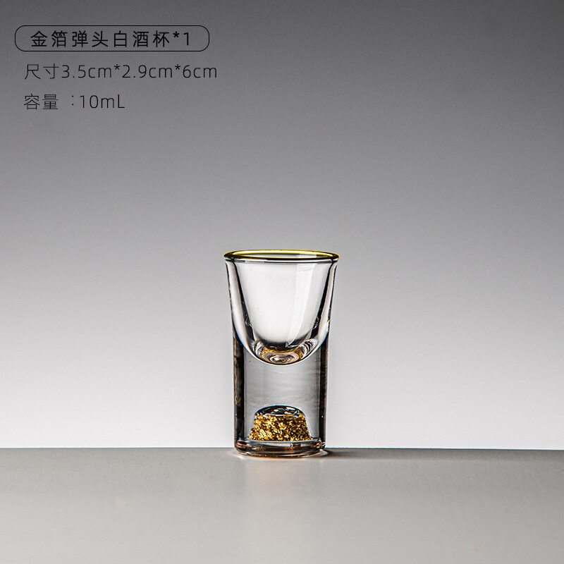Заводские продажи легкий Роскошный Кристалл Золотая фольга белый бокал для вина Бытовая Подарочная чашка маленький