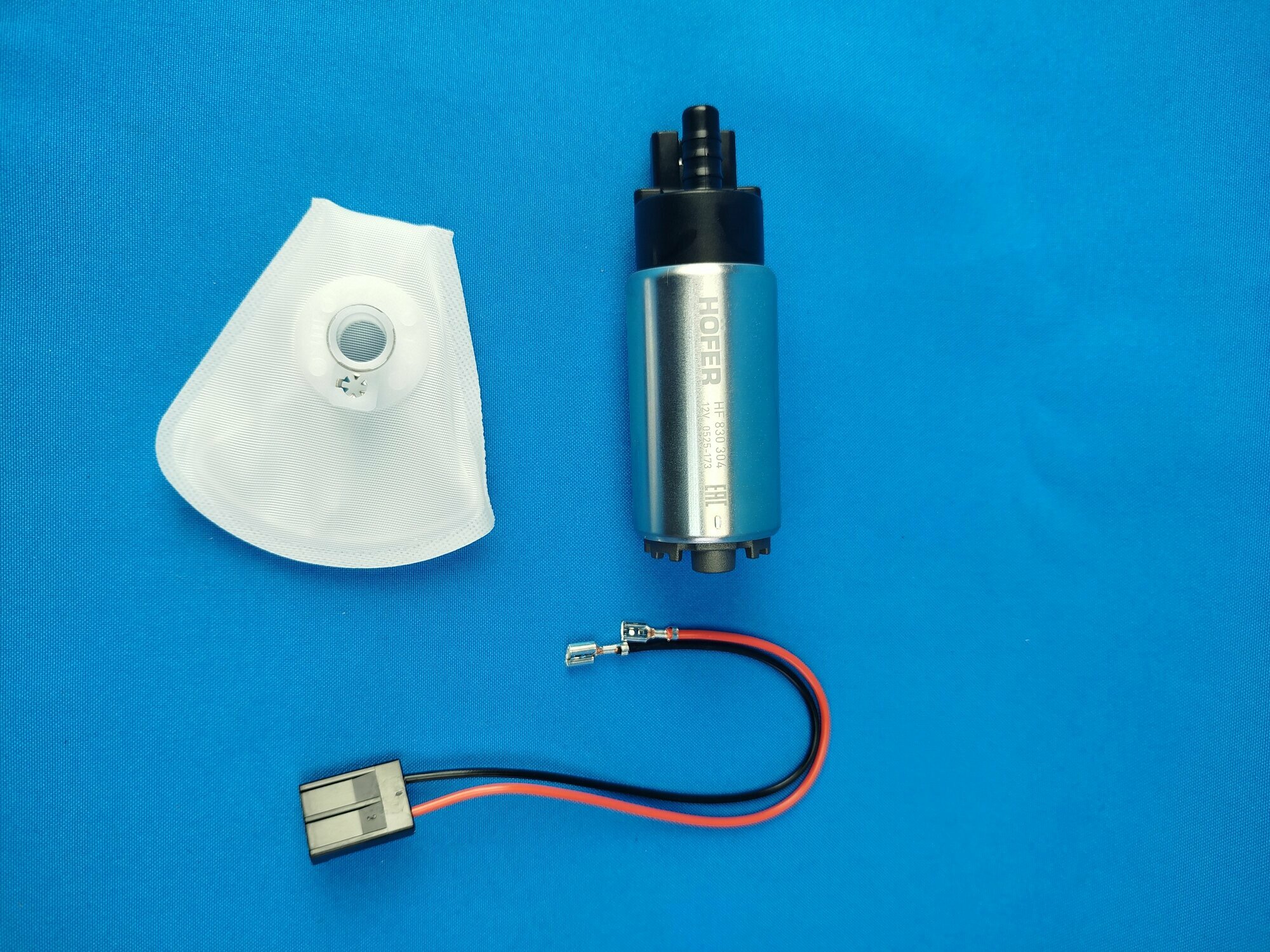 Бензонасос электрический "HOFER"для а/м ГАЗель, Волга 405дв. с фильтром и проводом