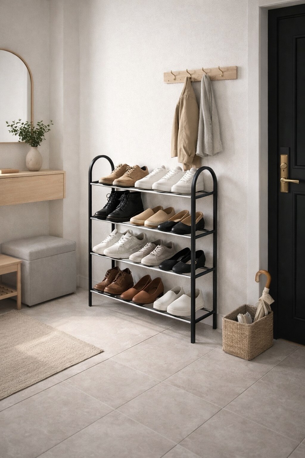 Подставка для обуви 4-ярусная/ товары для дома и обуви / обувница /