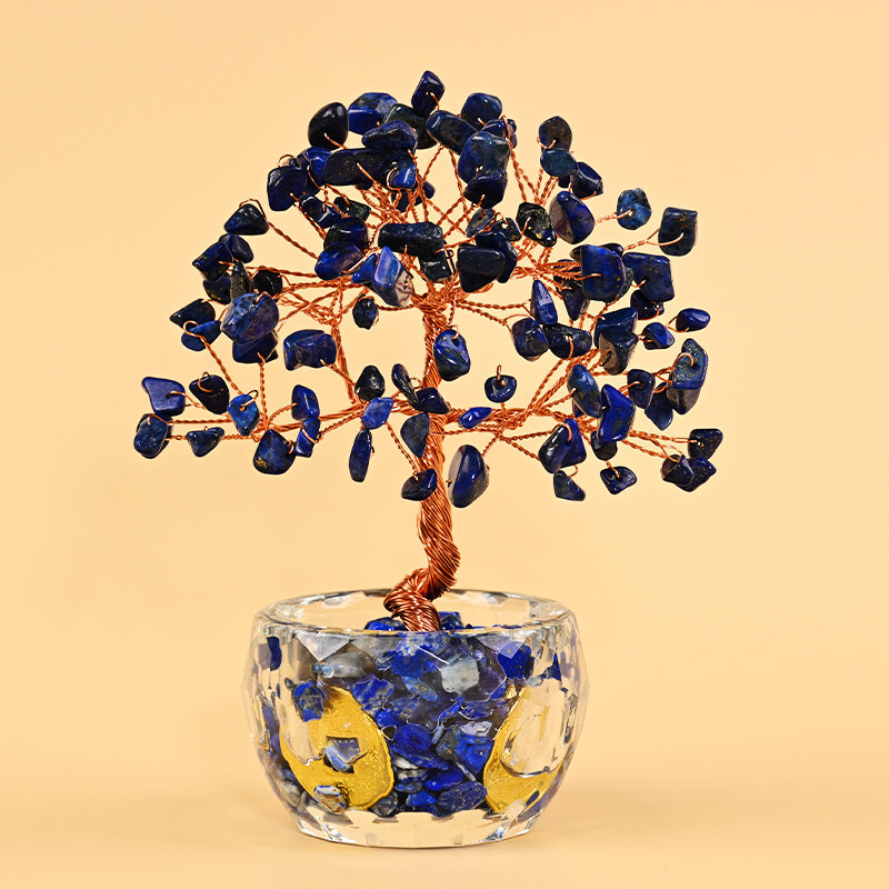 Натуральный кристалл, денежное дерево, кристаллическое украшение, привлекающее богатство, кристаллическое дерево, настольное украшение