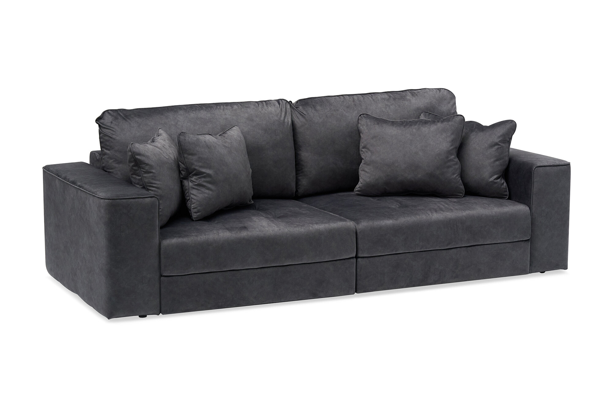 Диван раскладной Нонтон Конте, 250x110x91 см, еврокнижка, велюр серый